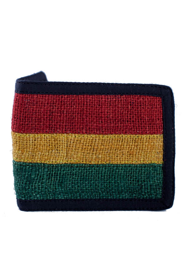 Rasta Striped Hemp Wallet